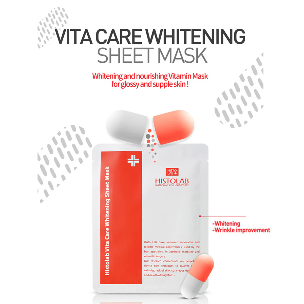 HISTOLAB Vita Whitening Sheet Mask / Ansiktsmaske - NaturalBeauty.no